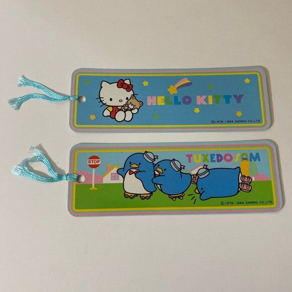 Sanrio | Other | Vintage Sanrio Hello Kitty Tuxedo Sam Paper Bookmarks ...